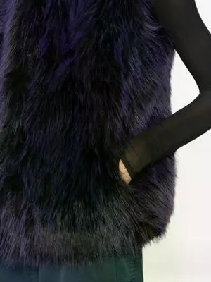Patrizia Pepe Sleeveless Faux Fur Gilet - Purple