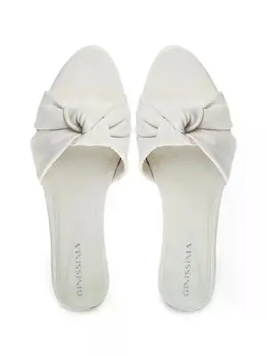 GINISSIMA Sofia Knot-detail Leather Sandals