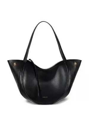 WANDLER Lin Mini Calf Leather Tote Bag - Black