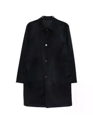 KIRED Single-breasted Reversible Coat - Blue