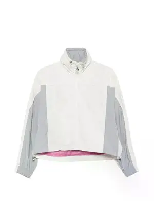 Patrizia Pepe Colour-block High-neck Zip-up Jacket - Neutrals
