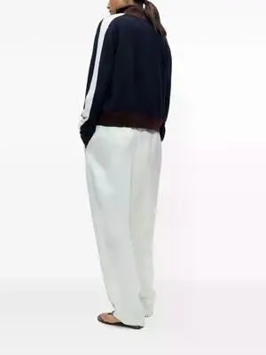 CORDERA Zip-up Colour-block Cardigan