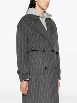 Patrizia Pepe Pinstripe Double-breasted Coat