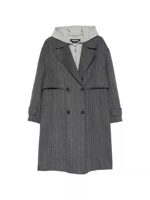 Patrizia Pepe Pinstripe Double-breasted Coat - Grey