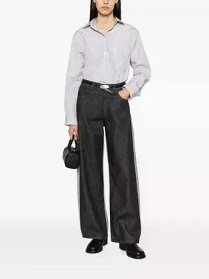 Patrizia Pepe Bi-colour Wide-leg Jeans