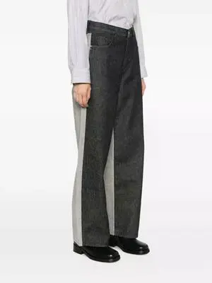 Patrizia Pepe Bi-colour Wide-leg Jeans