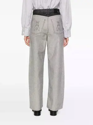 Patrizia Pepe Bi-colour Wide-leg Jeans
