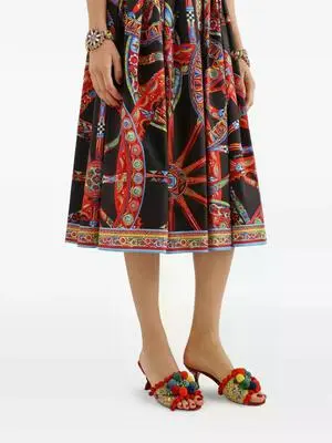 Dolce & Gabbana Carretto Print Poplin Maxi Dress