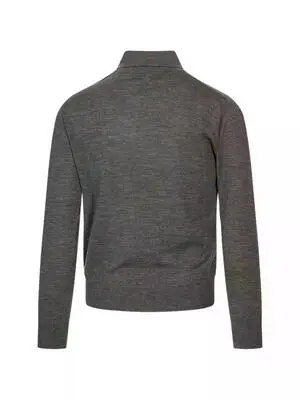 Canali Long-sleeve Polo Shirt - Grey