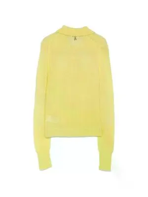 Patrizia Pepe Open-knit Buttoned Sweater