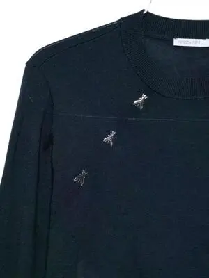 Patrizia Pepe Fly-embellished Wool Knit