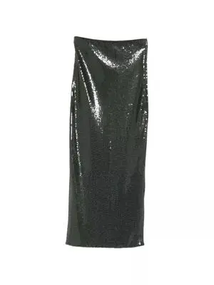 Patrizia Pepe Sequin-embellished Maxi Skirt - Green