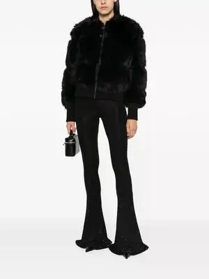 Patrizia Pepe Faux Fur Bomber Jacket