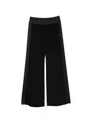 Patrizia Pepe Color-block Palazzo Pants - Black
