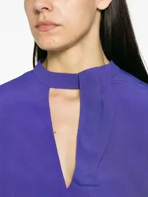 Patrizia Pepe Cut-out V-neck Blouse