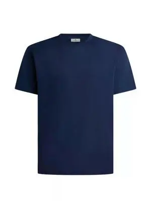 Etro Plain-coloured Cotton And Modal T-shirt - Blue