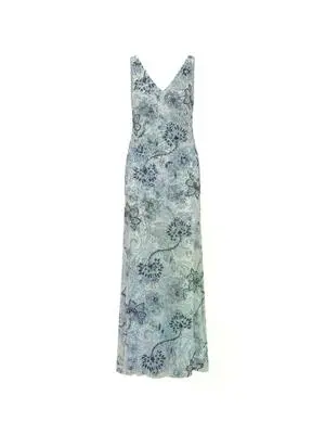 Ralph Lauren Floral-print V-neck Maxi Dress - Neutrals