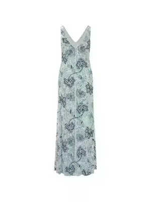 Ralph Lauren Floral Print V-neck Maxi Dress - Neutrals