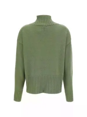 DRUMOHR High-neck Ribbed-trim Wool Sweater