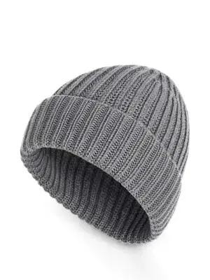 Malo Ribbed-knit Beanie Hat - Grey