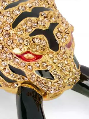 Roberto Cavalli Crystal-embellished Tiger Head Drop Earrings