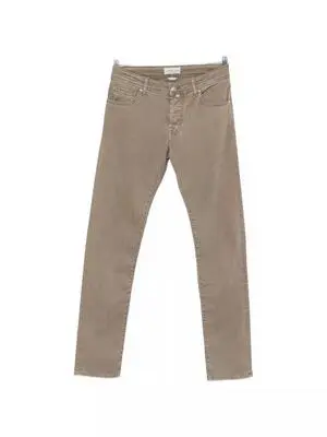 Jacob Cohen Nick Logo-patch Five-pocket Trousers - Neutrals