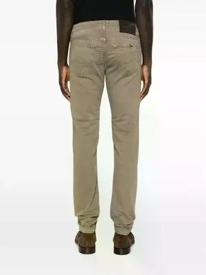 Jacob Cohen Nick Logo-patch Five-pocket Trousers - Neutrals