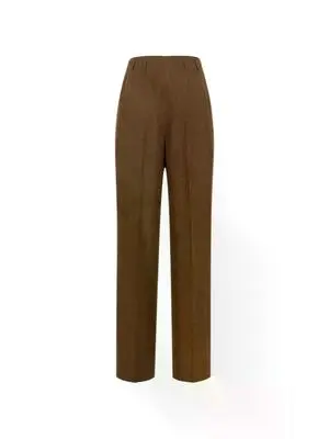 Alberta Ferretti Pleated Belt-loops Trousers - Brown