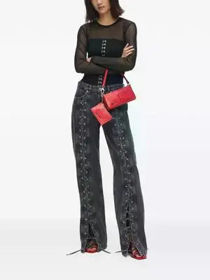 Karl Lagerfeld Lace-up Wide Leg Jeans