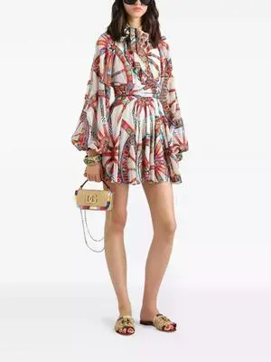 Dolce & Gabbana Carretto-print Devoré Twill Dress