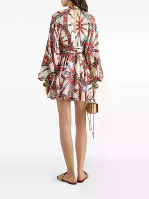Dolce & Gabbana Carretto-print Devoré Twill Dress