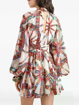 Dolce & Gabbana Carretto-print Devoré Twill Dress