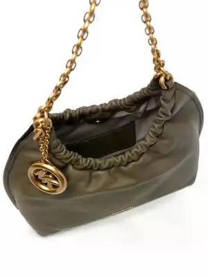 Michael Kors Logo-plaque Ruched Shoulder Bag