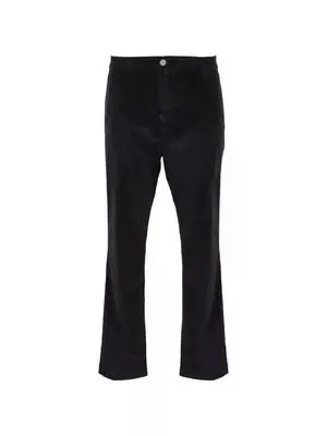Jacob Cohen Corduroy-effect Straight-leg Trousers - Black