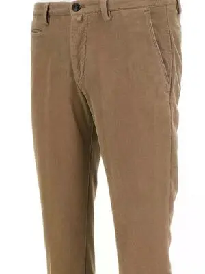 BRIGLIA 1949 Corduroy Tapered Trousers - Brown