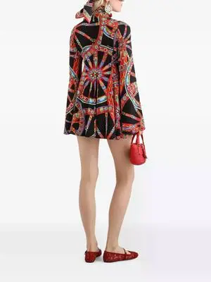 Dolce & Gabbana Carretto Print Charmuse Dress
