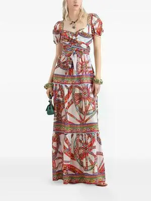 Dolce & Gabbana Carretto Print Long Dress