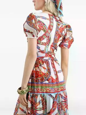 Dolce & Gabbana Carretto Print Long Dress