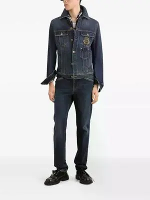 Dolce & Gabbana Denim Jacket With Logo Patch
