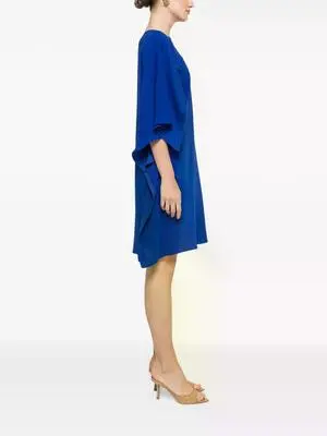 NISSA Asymmetrical Midi Dress With Ruffle Detailing And Gold-tone Hardware