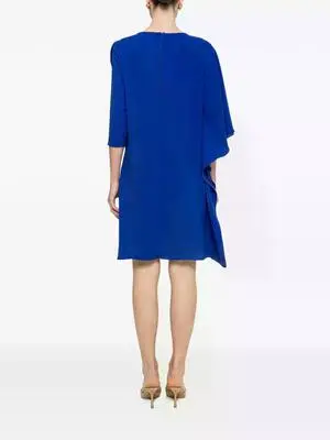 NISSA Asymmetrical Midi Dress With Ruffle Detailing And Gold-tone Hardware