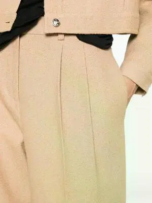 Patrizia Pepe Pleated Wide-leg Trousers