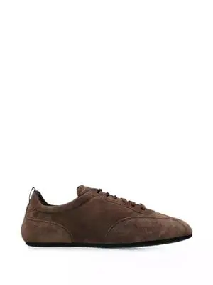 Max Mara Stecca Suede Sneakers - Brown