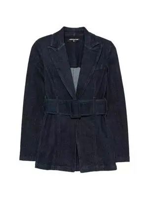 Patrizia Pepe Belted Denim Blazer