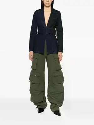 Patrizia Pepe Belted Denim Blazer