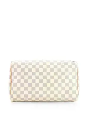 LOUIS VUITTON Speedy Handbag Damier 30 Satchel - White
