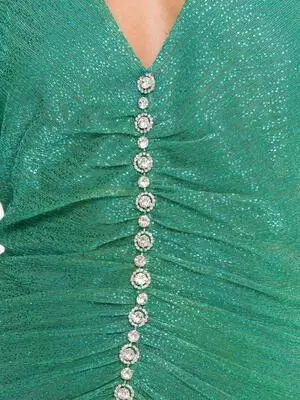 NISSA Crystal-detail Maxi Dress - Green