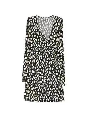 Patrizia Pepe Printed Wrap Mini Dress