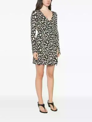 Patrizia Pepe Printed Wrap Mini Dress