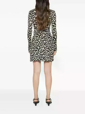 Patrizia Pepe Printed Wrap Mini Dress